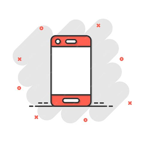 Premium Vector Phone Device Sign Icon In Comic Style Smartphone Vector Cartoon Illustration On