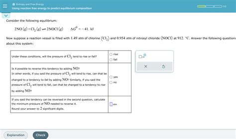 Solved Entropy And Free Energy Using Reaction Free Energy To Chegg
