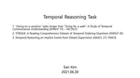 Temporal Reasoning Task Pptx