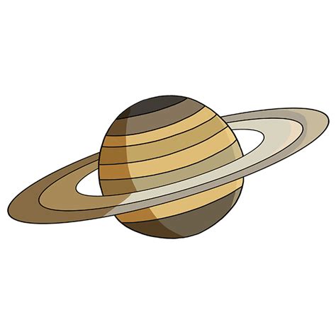 How To Draw Saturn Really Easy Drawing Tutorial