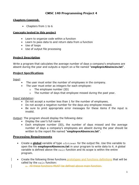 Cmsc140 Project4v2 Pdf Parameter Computer Programming Computer