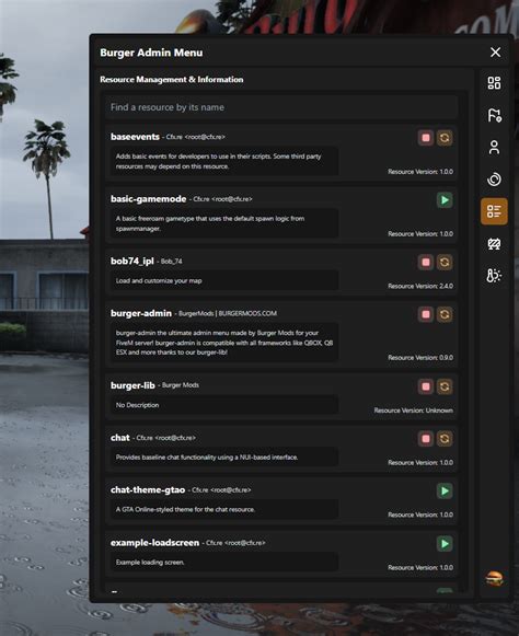 Admin Menu BURGERMODS COM Fivem Script QB QBOX ESX FiveM Releases Cfx Re Community
