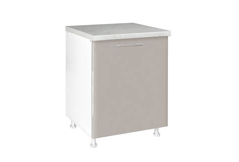 Кухненски шкаф долен с една врата In Mdf D60 1v кашмир гланц • Модулна кухня In Mdf кашмир гланц
