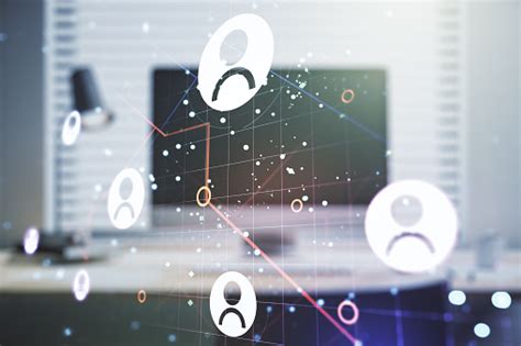 배경에 현대 컴퓨터와 소셜 네트워크 미디어 개념 이중 노출 0명에 대한 스톡 사진 및 기타 이미지 0명 개념 개념과 주제 Istock