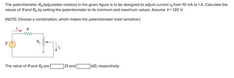 Answered The Potentiometer Rx Adjustable Bartleby