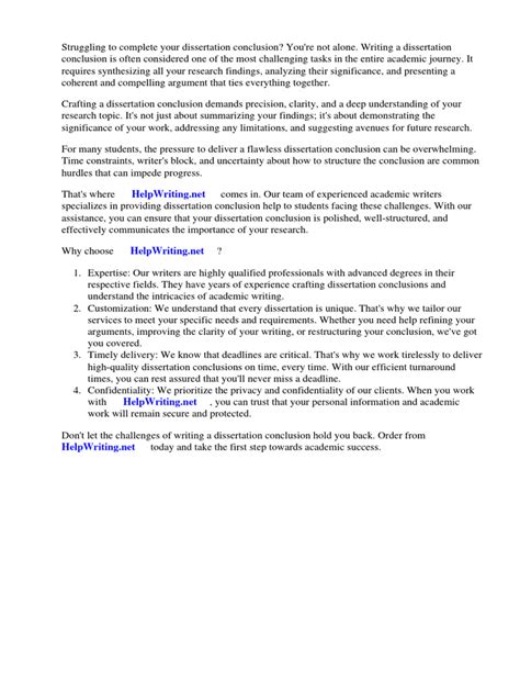 Dissertation Conclusion Help Pdf Thesis Mental Disorder