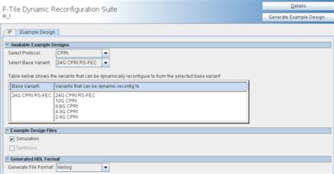 1 2 1 Cpri Multirate Design Example Parameters
