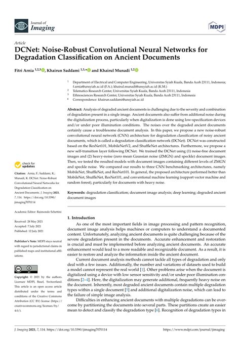 Pdf Dcnet Noise Robust Convolutional Neural Networks For Degradation