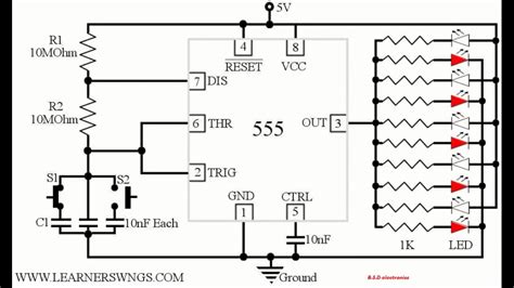 Led Chaser Using Only 555 Timer Very Easy Youtube