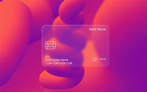 premium psd glassmorphism credit card with vibrant background