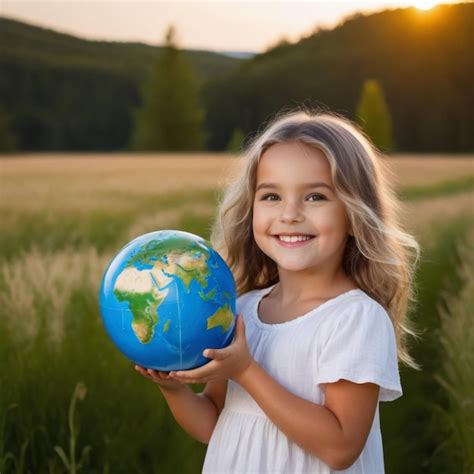 Girl Holding Earth 4k Image Premium Ai Generated Image