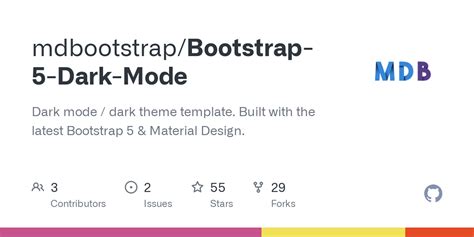 Bootstrap 5 Dark Modedark Theme Demohtml At Main · Mdbootstrap
