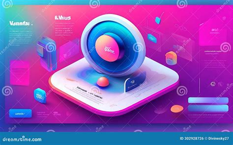 Sleek Spectrum Professional Ui Ux Landing Page Ai Generate Stock Illustration Illustration