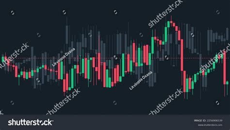 Japanese Candlestick Graph Charts On Dark Stock Vector Royalty Free 2256906539 Shutterstock