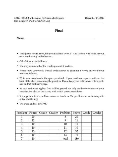 Mit6 042jf10 Final Download Free Pdf Expected Value Summation