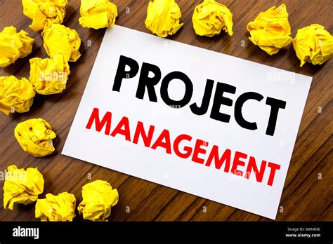 Handwritten Text Showing Word Project Management Business Concept Writing Strategy Plan Goals