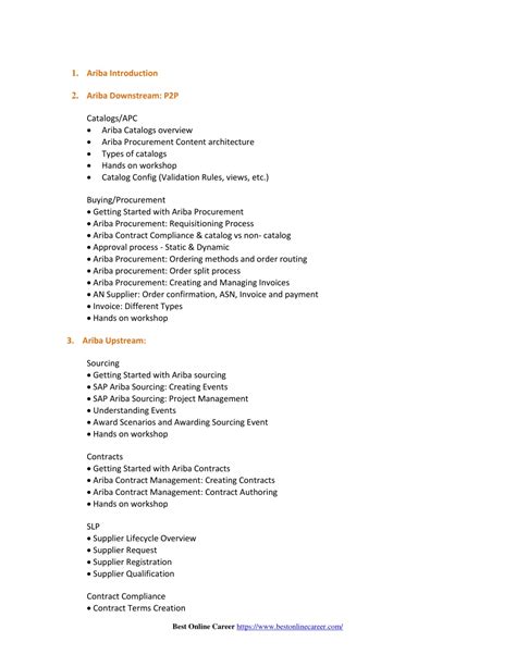 PPT SAP ARIBA Server Access For Practice SAP ARIBA Course SAP ARIBA Online PowerPoint