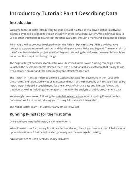 Pdf Introductory Tutorial Part 1 Describing Data Dokumentips