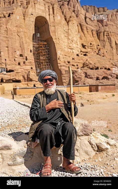 Blind Elderly Man With Gray Beard And Turban In Front Of The 55 M