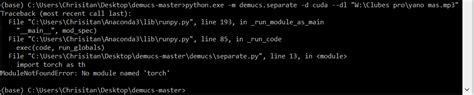 no module named torch · issue 129 · facebookresearch demucs · github