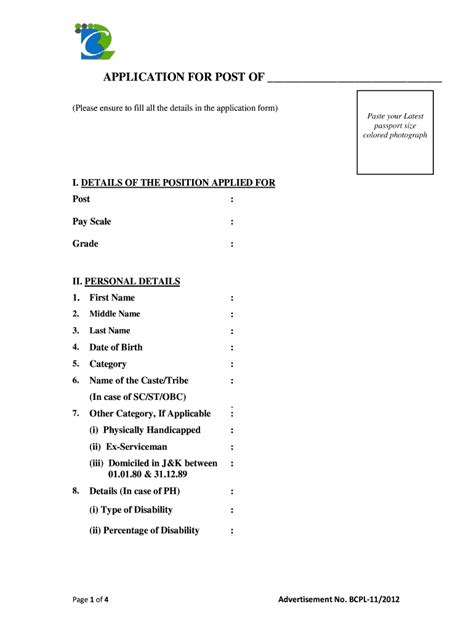 APPLICATION For POST Of Form Fill Out And Sign Printable PDF Template AirSlate SignNow