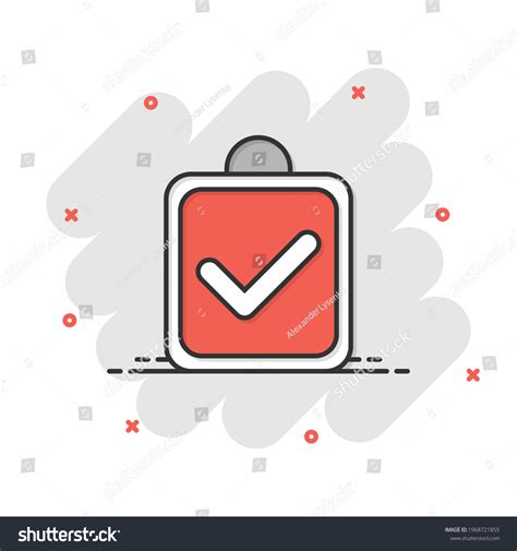 Document Checkbox Icon Comic Style Test Stock Vector Royalty Free 1968721855 Shutterstock