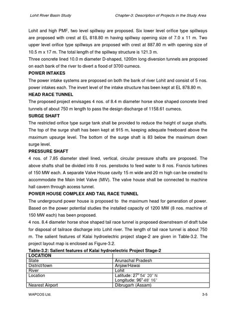 Kalai Ii Salient Features Download Free Pdf Dam Spillway