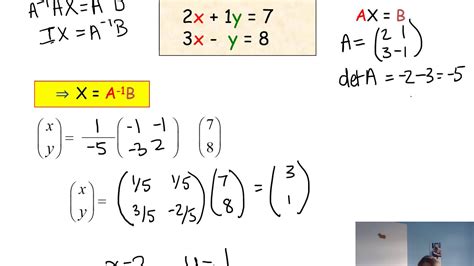 Matrices 3 Solving Simultaneous Equations Youtube