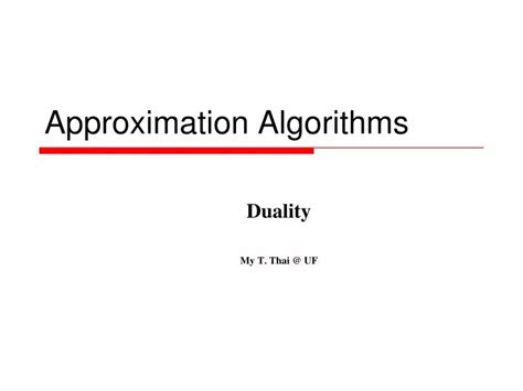 ppt approximation algorithms powerpoint presentation free download