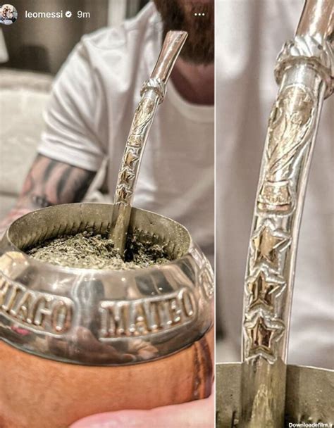 عکس مسی با کاپ جام جهانی