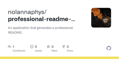 Github Nolannaphysprofessional Readme Generator An Application That