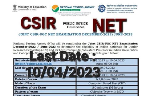 Csir Net 2023 नेट नोटिफिकेशन जारी आवेदन शुरू 6 जून से परीक्षा Nexamhive
