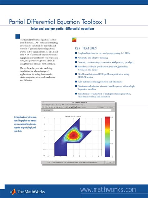 Pde Tool In Matlab Pdf Partial Differential Equation Finite Element Method