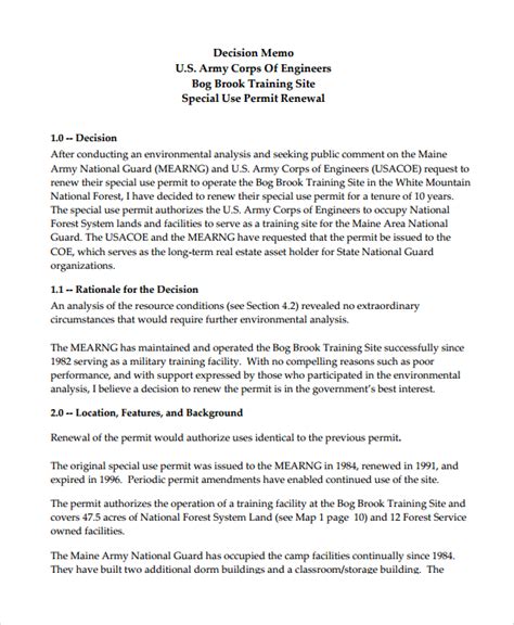 FREE Sample Decision Memo Templates In PDF MS Word