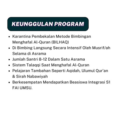 Program Tahfizh Mahad Abu Ubaidah Bin Al Jarrah