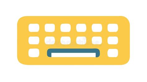 Mobile Keyboard Outline Icon Vector Phone Input Vector Design Generative Ai Stock Vector