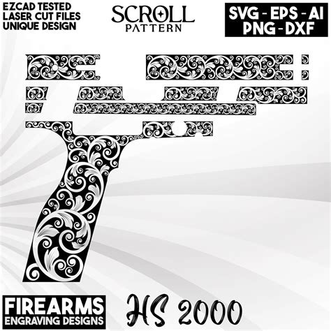 Hs 2000 Firearms Scroll Work Laser Engraving Design Firearms Scroll Work Scroll Pattern
