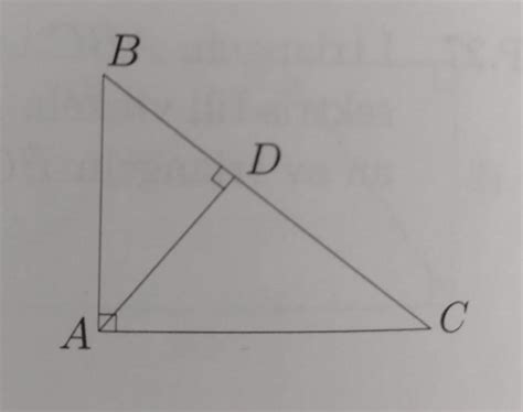 Solved For The Right Angled Triangle Abc In The Figure