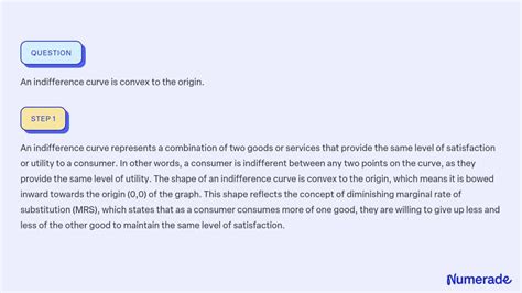 Solved An Indifference Curve Is Convex To The Origin