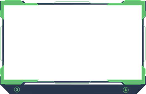 Futuristic Green Gaming Overlay Decoration For Online Gamers Live Stream Overlay Png With