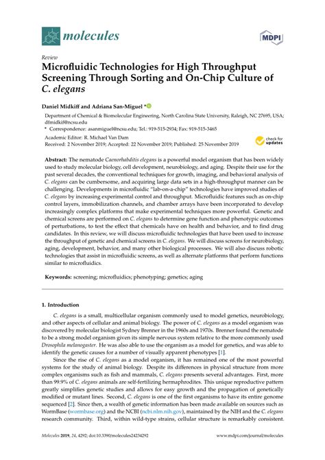 PDF Microfluidic Technologies For High Throughput Screening Through Sorting And On Chip