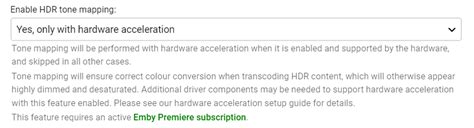 HDR Tone Mapping Not Working Linux Emby Community