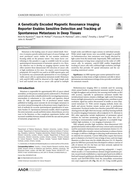 Pdf A Genetically Encoded Magnetic Resonance Imaging Reporter Enables
