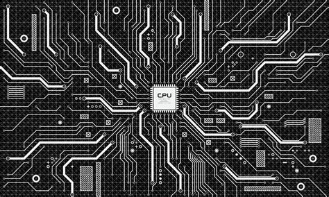 Abstract Technology Circuit Board Background Futuristic Chip Processor