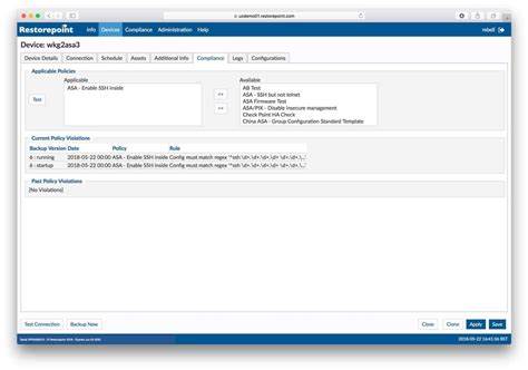 Network Compliance Auditing Restorepoint