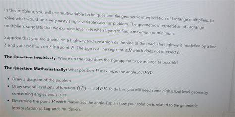 Solved In This Problem You Will Use Multivariable