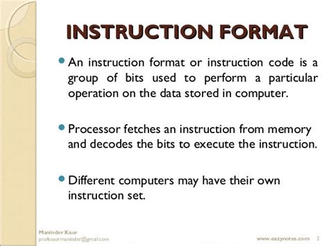 Computer Instructions