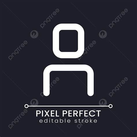 White Linear Ui Icon With Pixelperfect Detail For Dark Theme User