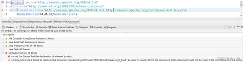 解决cvc Elt1a Cannot Find The Declaration Of Element ‘project‘ Pomxml Csdn博客
