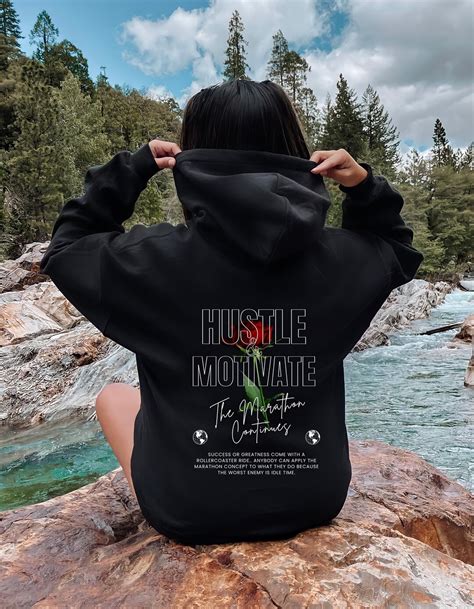 Nipsey Hussle Sweater Hustle And Motivate Top Rap Hip Hop Hooded Sweatshirt The Marathon